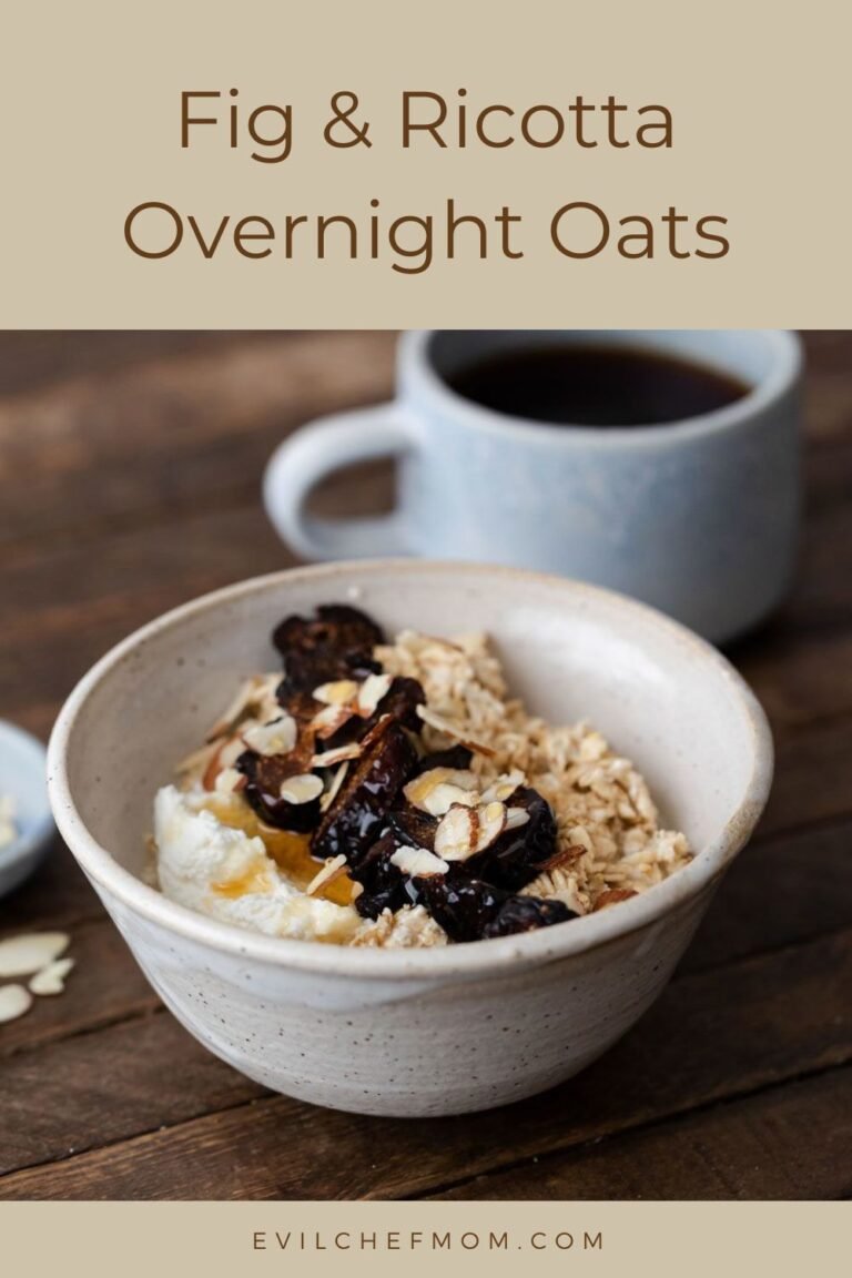 Fig & Ricotta Overnight Oats - Evil Chef Mom