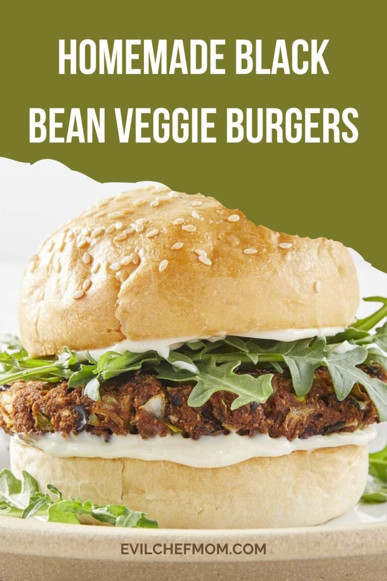 Homemade Black Bean Veggie Burgers - Evil Chef Mom