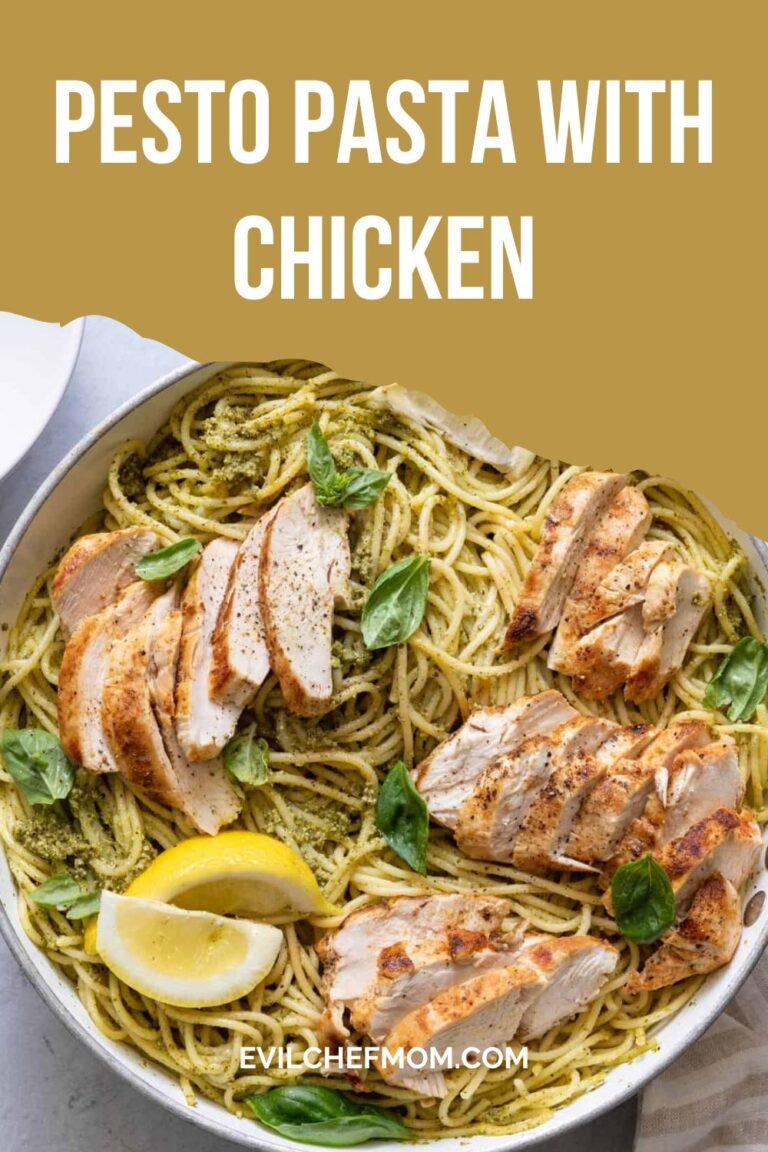 Pesto Pasta With Chicken - Evil Chef Mom