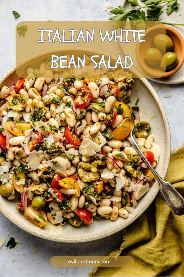 Italian White Bean Salad - Evil Chef Mom