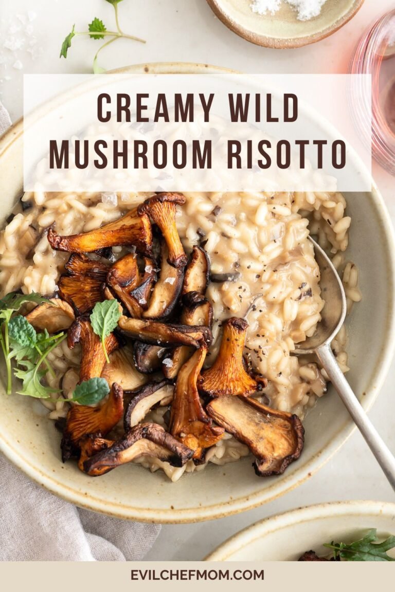 Creamy Wild Mushroom Risotto - Evil Chef Mom
