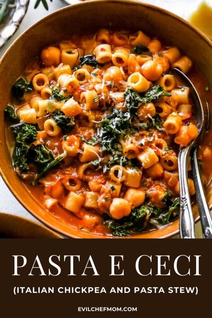 Pasta E Ceci (Italian Chickpea And Pasta Stew) - Evil Chef Mom