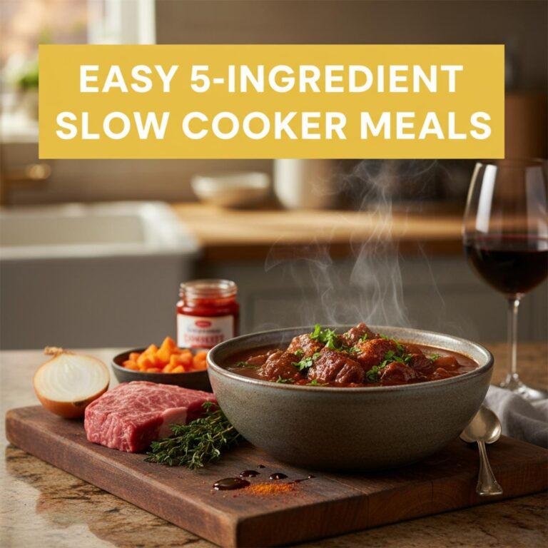 Easy 5-Ingredient Slow Cooker Meals - Evil Chef Mom