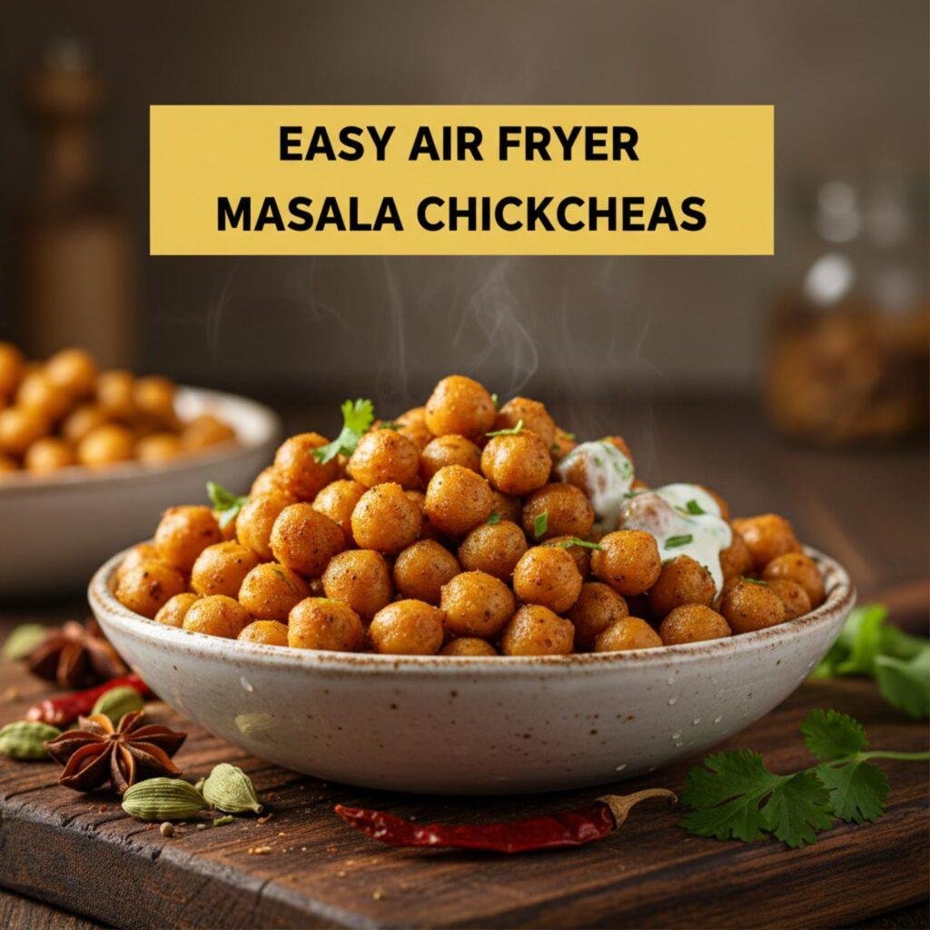 Easy Air Fryer Masala Chickpeas - Evil Chef Mom