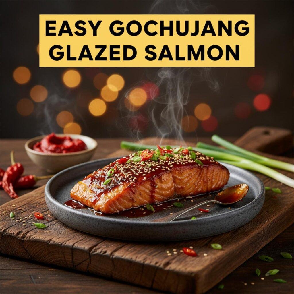 Easy Gochujang Glazed Salmon - Evil Chef Mom