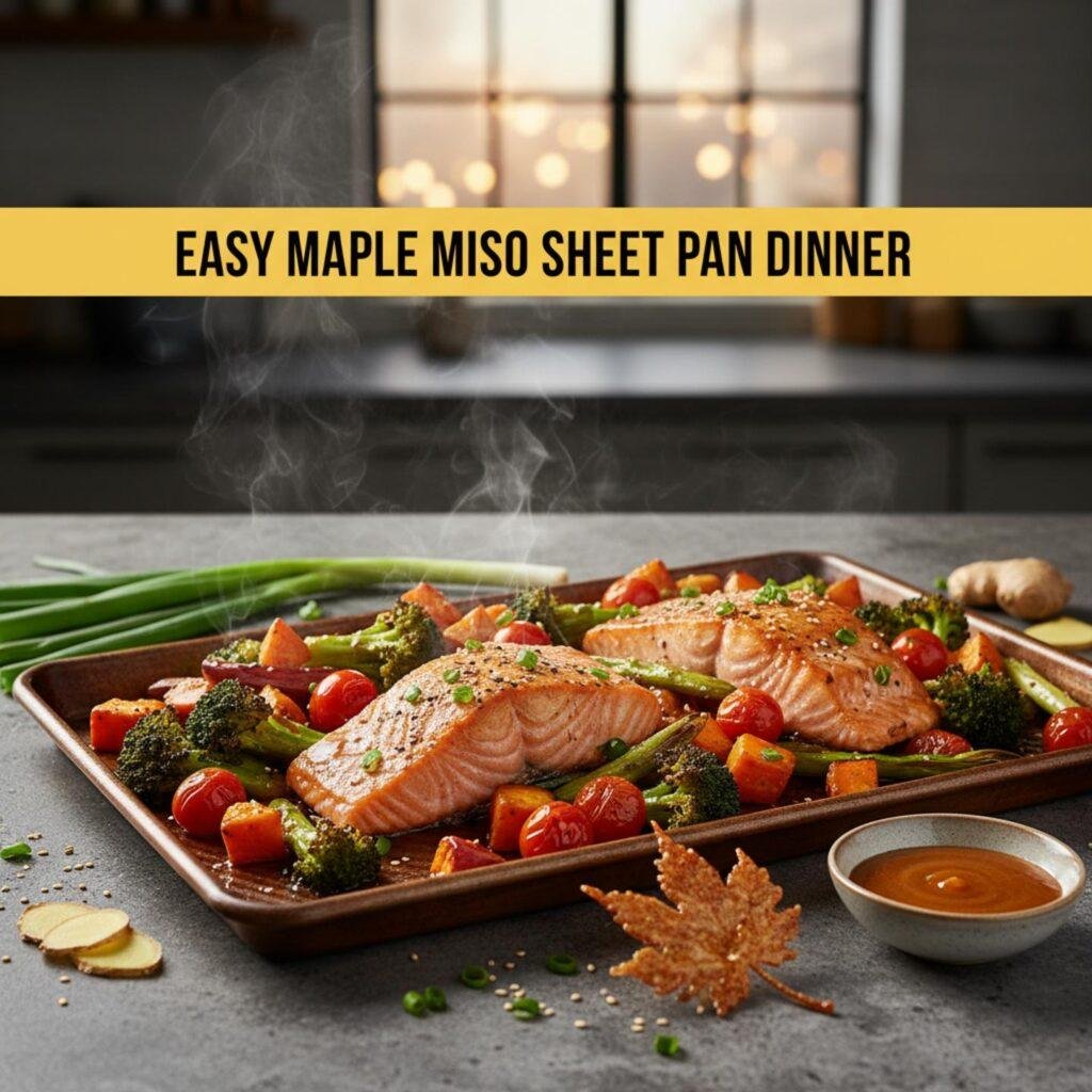 Easy Maple Miso Sheet Pan Dinner - Evil Chef Mom