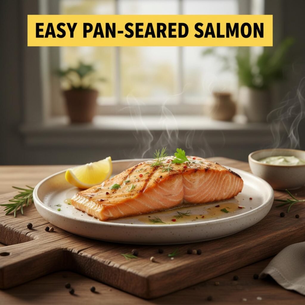 Easy Pan-Seared Salmon - Evil Chef Mom