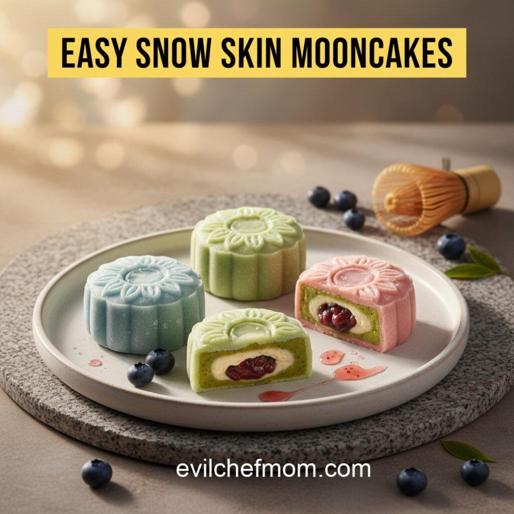 Easy Snow Skin Mooncakes - Evil Chef Mom