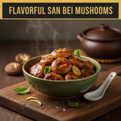 Flavorful San Bei Mushrooms - Evil Chef Mom