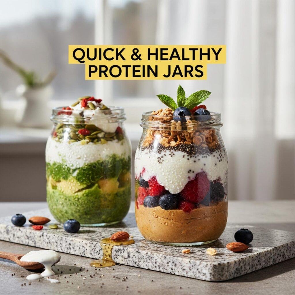 Quick & Healthy Protein Jars - Evil Chef Mom