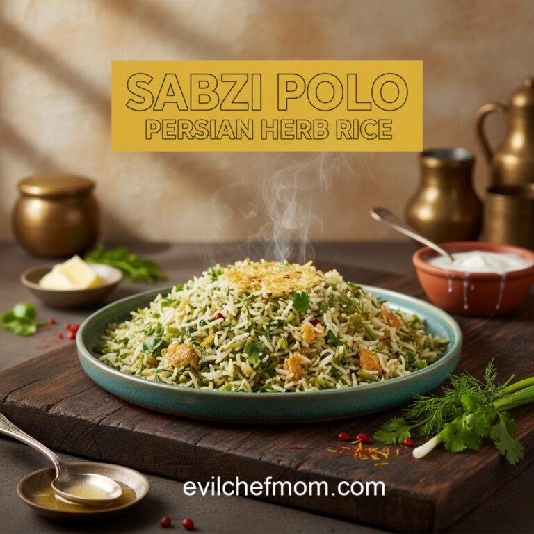 Sabzi Polo: Persian Herb Rice - Evil Chef Mom