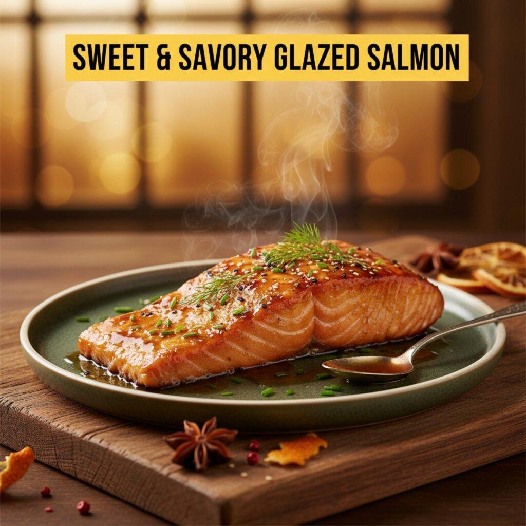 Sweet & Savory Glazed Salmon - Evil Chef Mom
