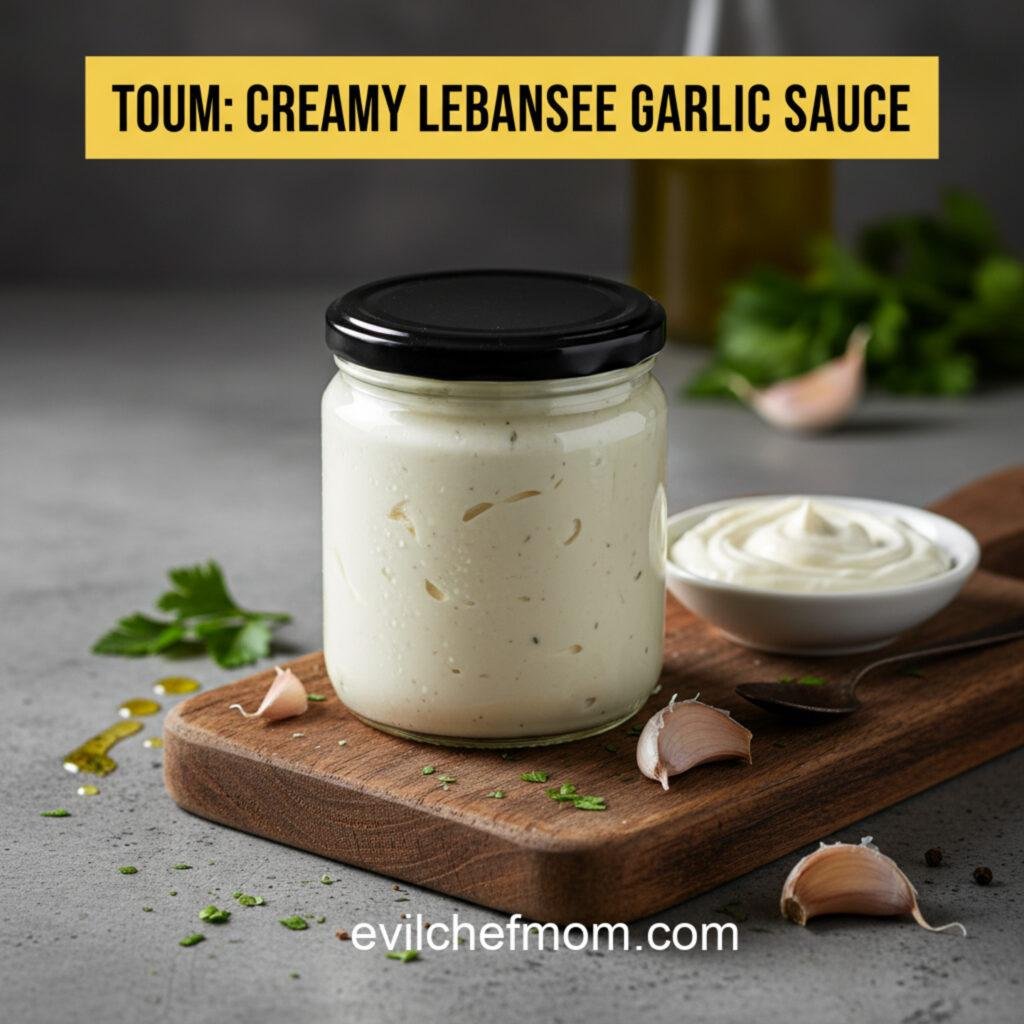 Toum: Creamy Lebanese Garlic Sauce - Evil Chef Mom