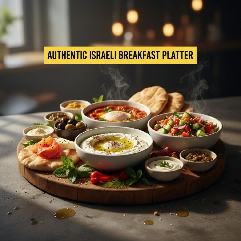 Authentic Israeli Breakfast Platter - Evil Chef Mom