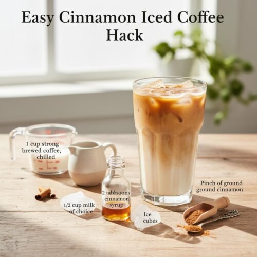 Easy Cinnamon Iced Coffee Hack - Evil Chef Mom
