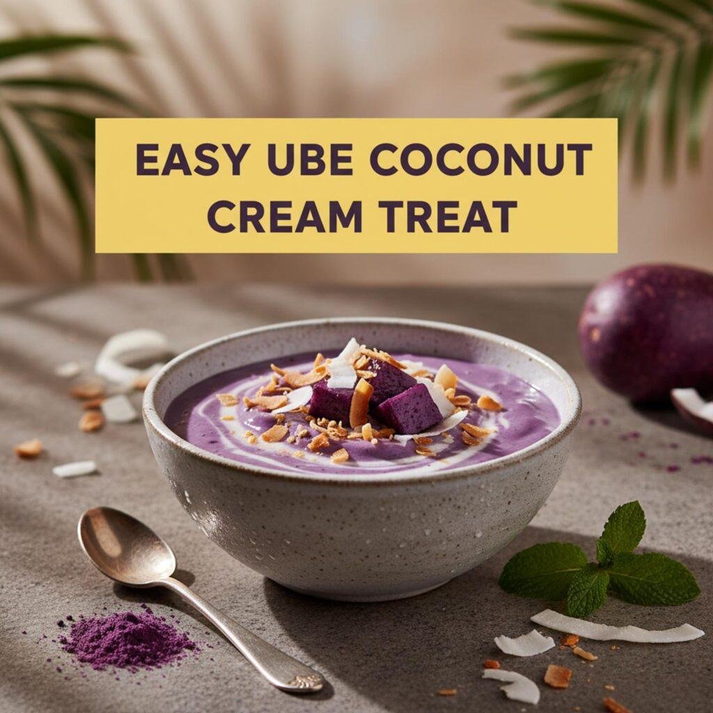 Easy Ube Coconut Cream Treat - Evil Chef Mom