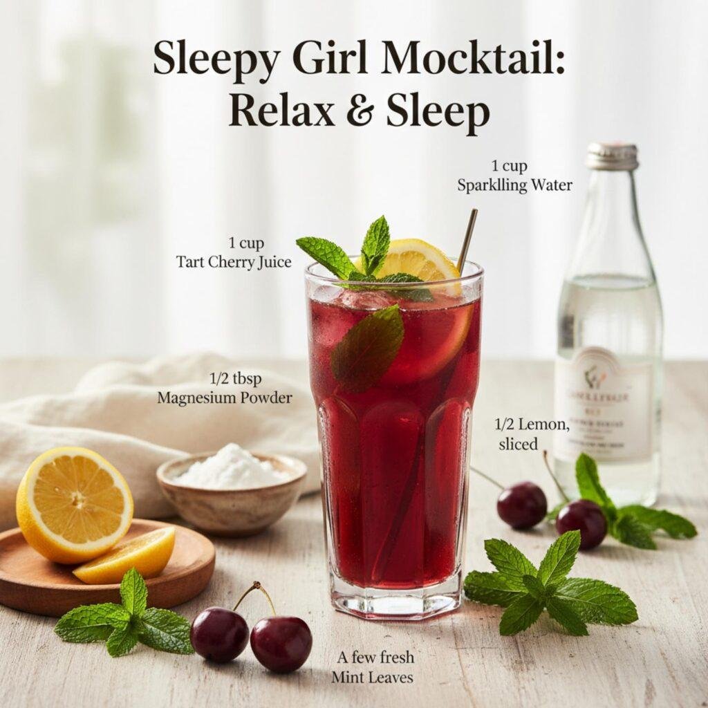 Sleepy Girl Mocktail: Relax & Sleep - Evil Chef Mom