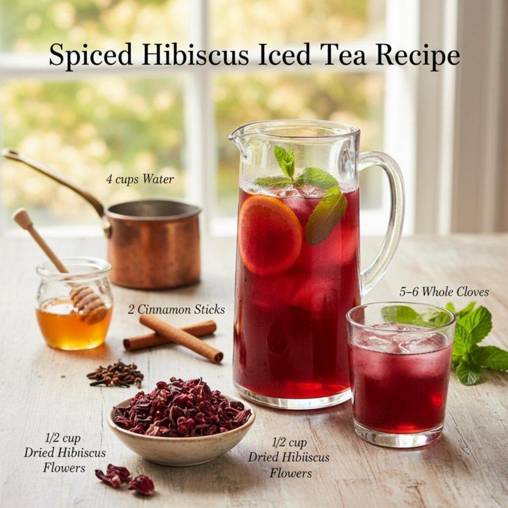 Spiced Hibiscus Iced Tea Recipe - Evil Chef Mom