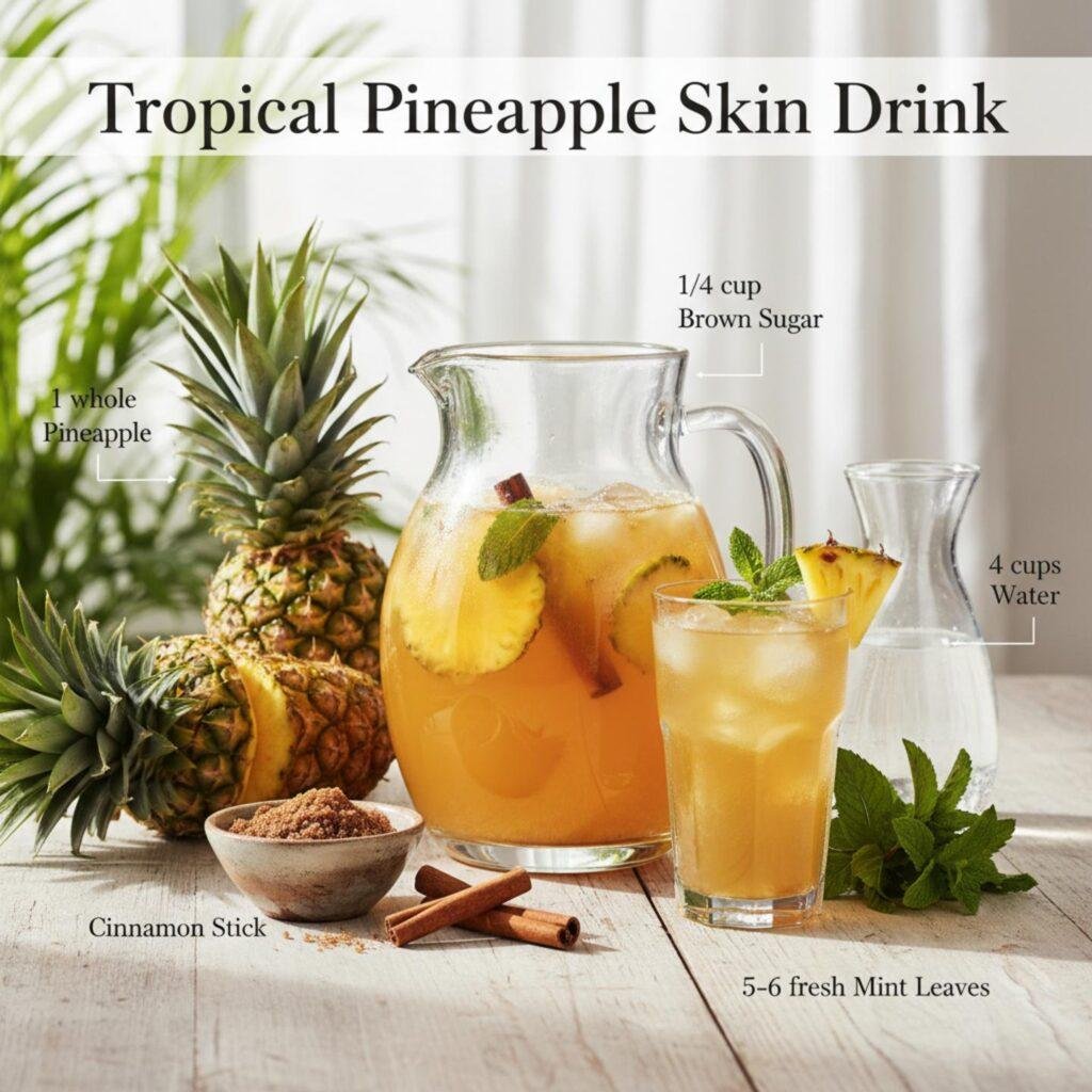 Tropical Pineapple Skin Drink - Evil Chef Mom