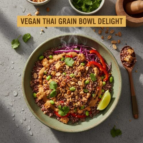 Vegan Thai Grain Bowl Delight - Evil Chef Mom