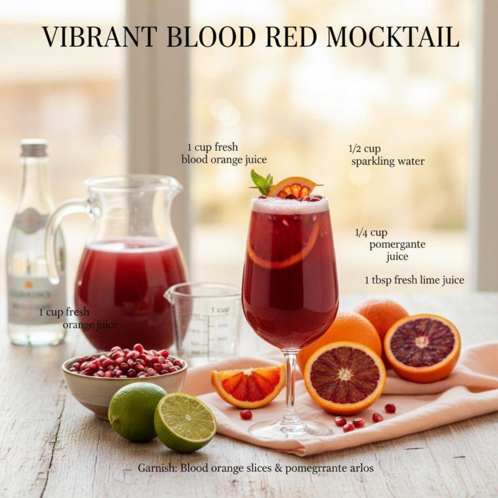 Vibrant Blood Red Mocktail - Evil Chef Mom