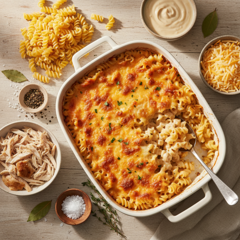 1 Cheesy Chicken Pasta Casserole Family Favorite - Evil Chef Mom